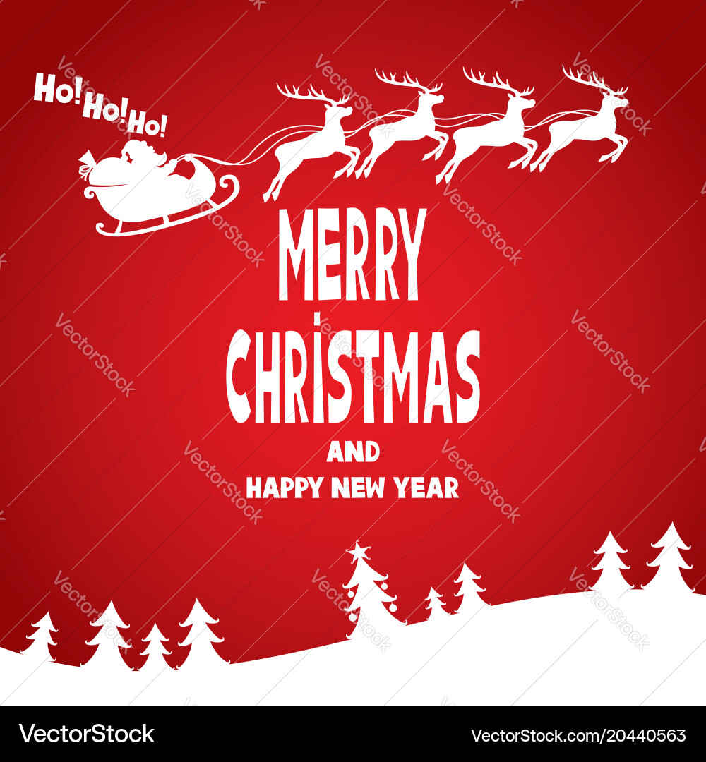 Santa claus with reindeer Royalty Free Vector Image