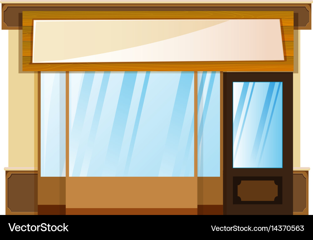 Shop design with banner on top Royalty Free Vector Image