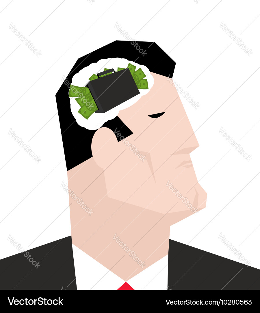 Thinking businessman business ideas for boss Vector Image