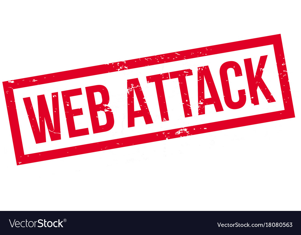 Web attack rubber stamp Royalty Free Vector Image