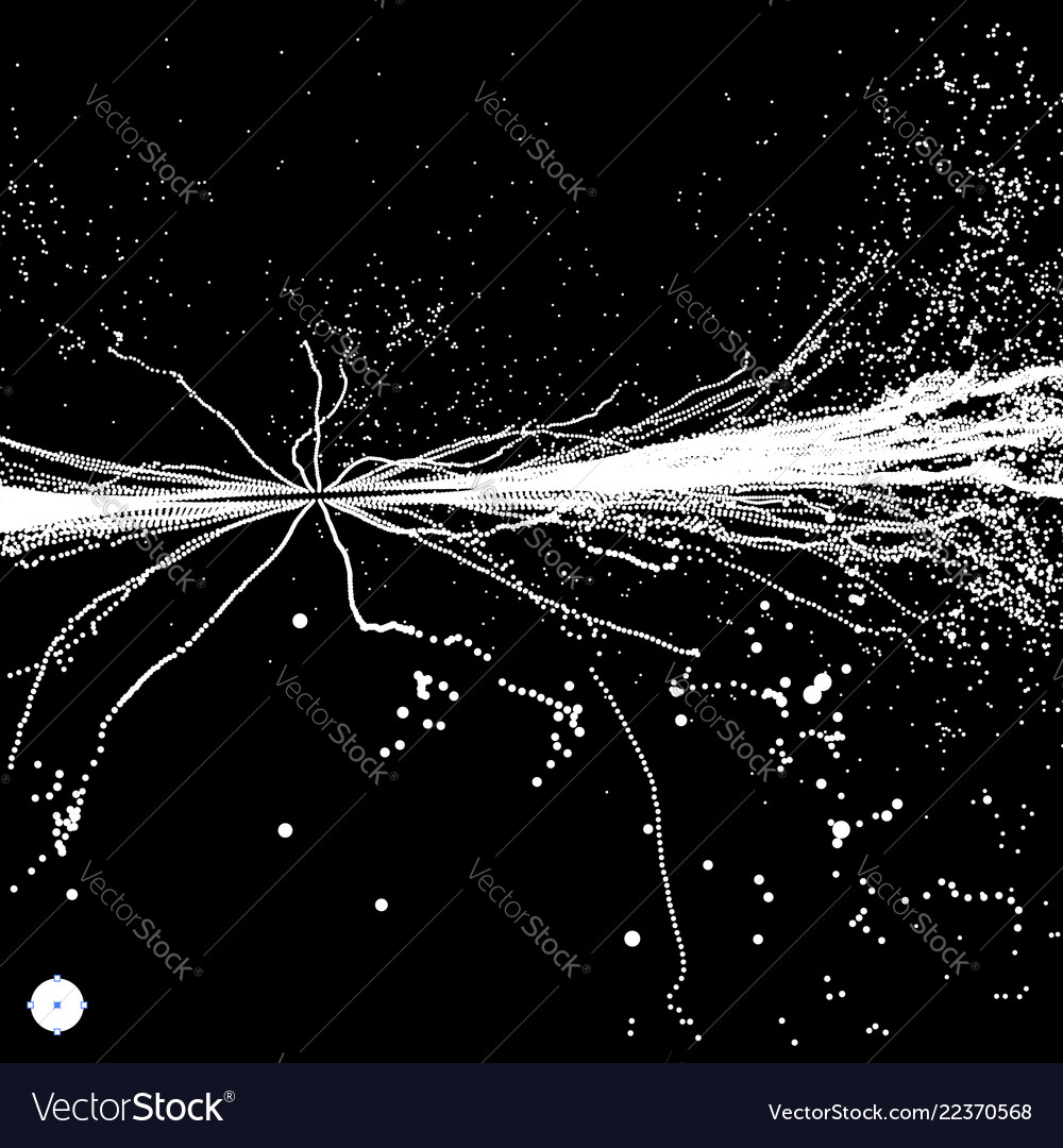 Array with dynamic emitted particles Royalty Free Vector