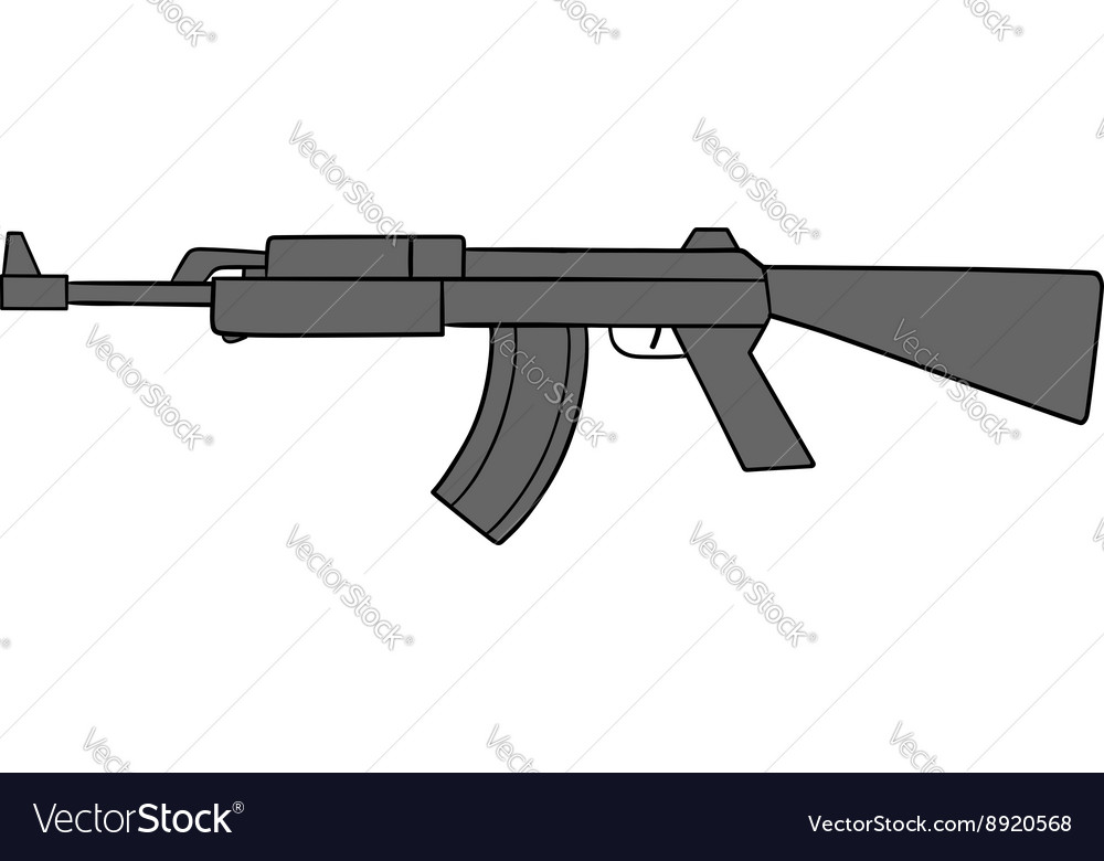 Automatic gun Royalty Free Vector Image - VectorStock