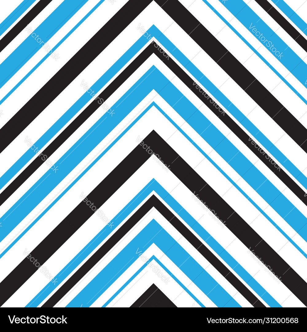 Blue chevron diagonal stripes seamless pattern Vector Image