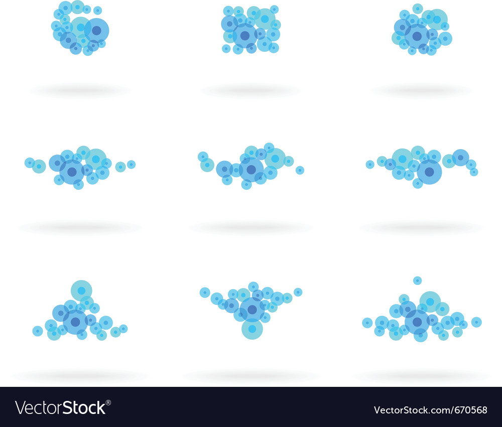 Blue design elements Royalty Free Vector Image