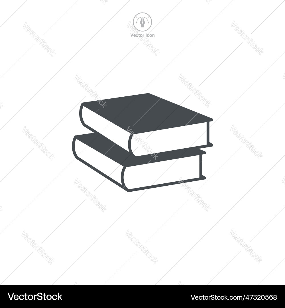 Book icon symbol template for graphic and web Vector Image