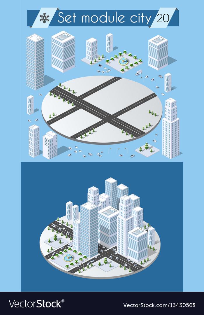 Cityscape design elements Royalty Free Vector Image