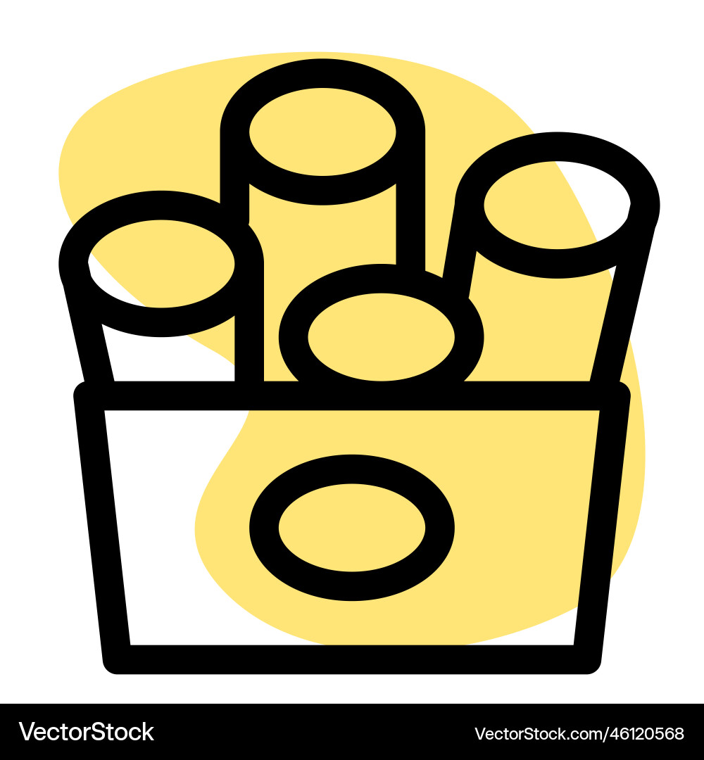 Delicious ice cream roll served as dessert Vector Image