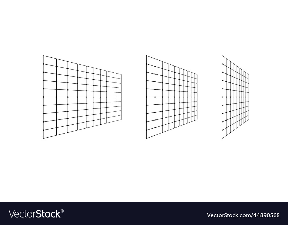 Flat grid surface set rectangle vertical plane Vector Image