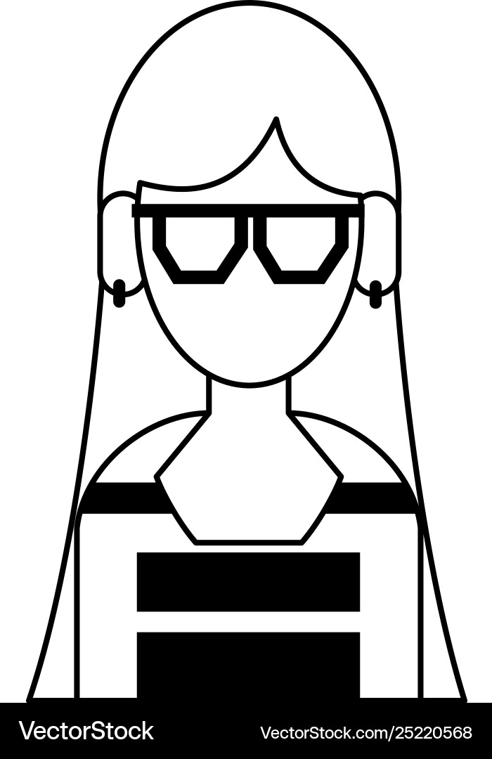 Person upper body cartoon Royalty Free Vector Image