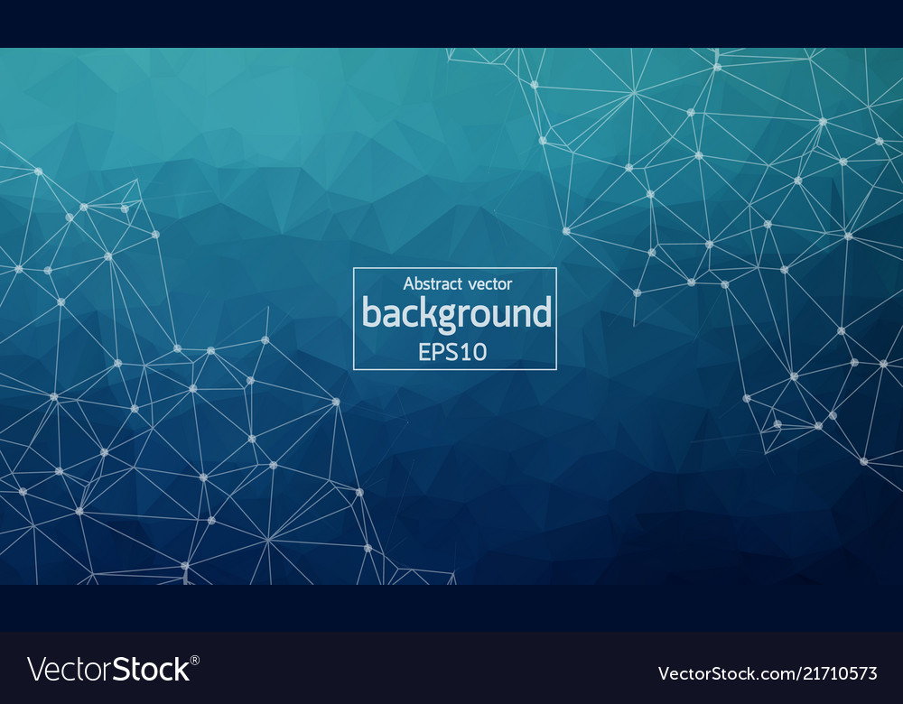 Abstract blue polygonal space background Vector Image