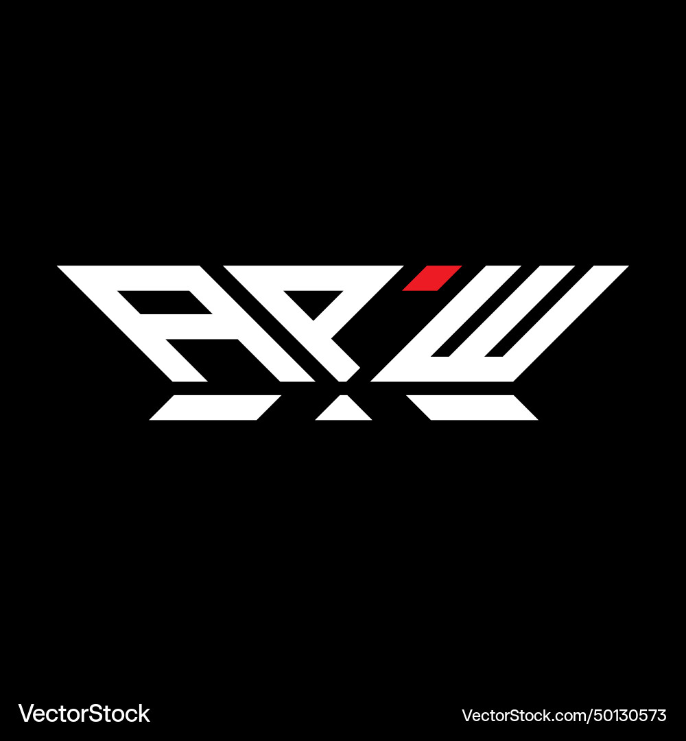 Apw letter logo design simple and modern Vector Image