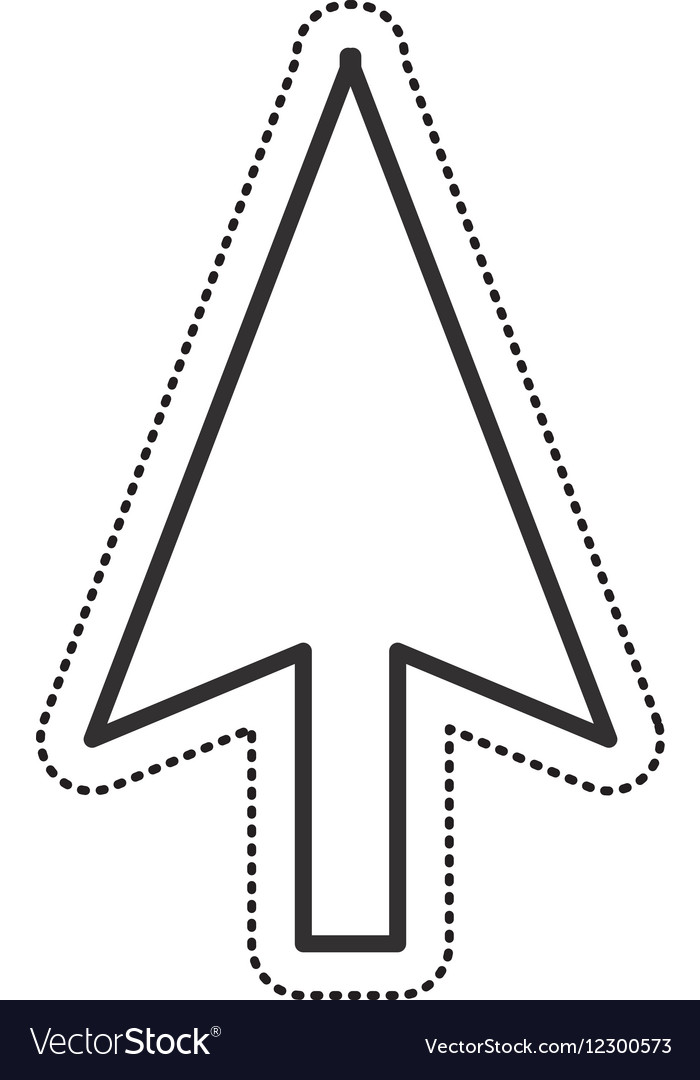 Arrow pointer isolated icon Royalty Free Vector Image