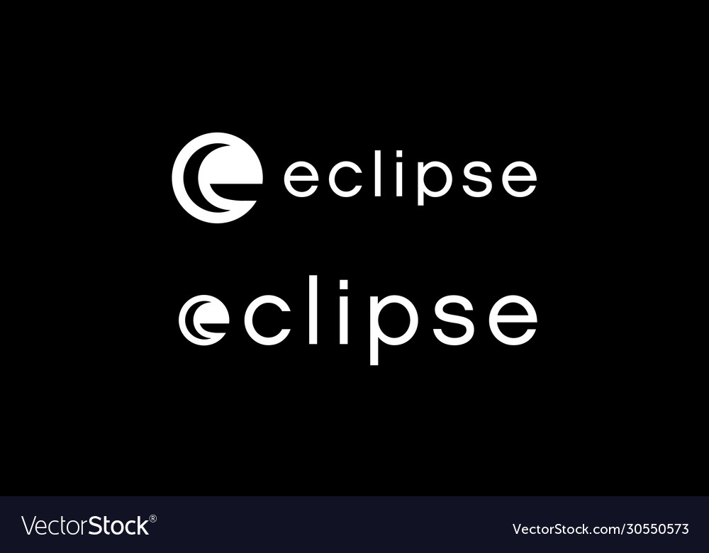 Creative eclipse for logo design concept editable Vector Image