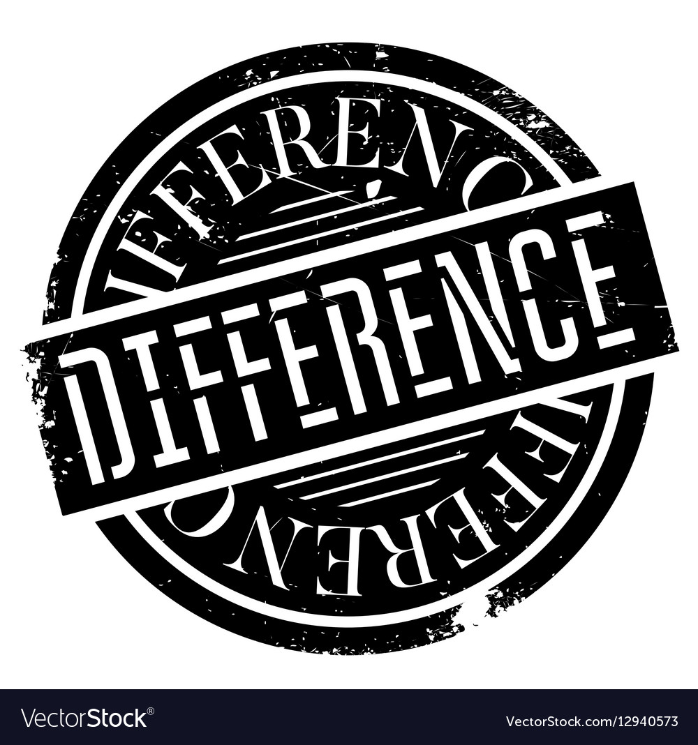 Difference rubber stamp Royalty Free Vector Image