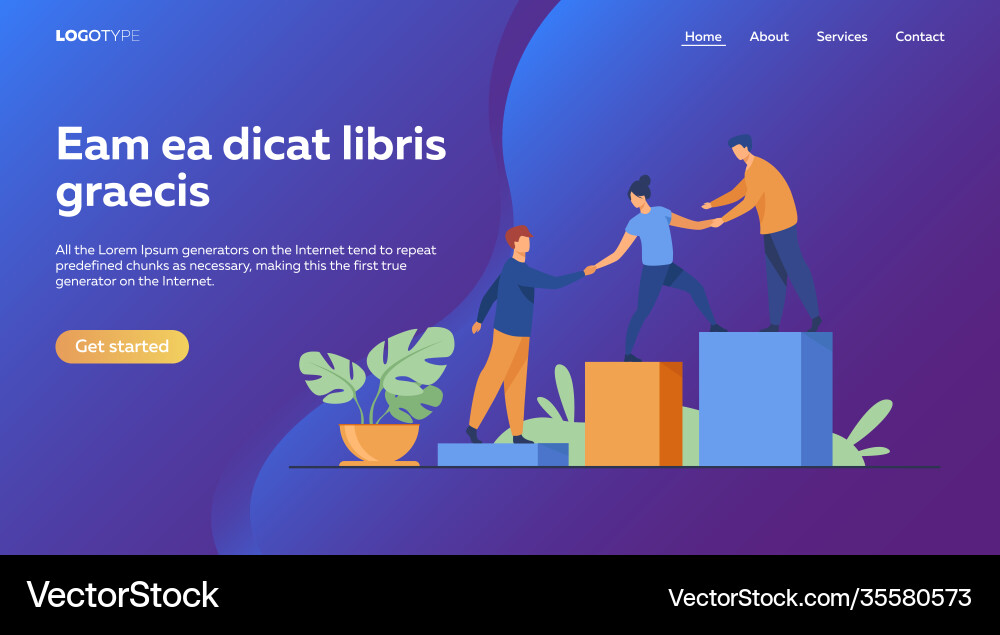 Employees giving hands and helping colleagues Vector Image