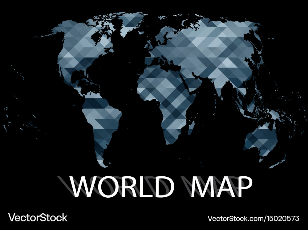 International map of the world Royalty Free Vector Image