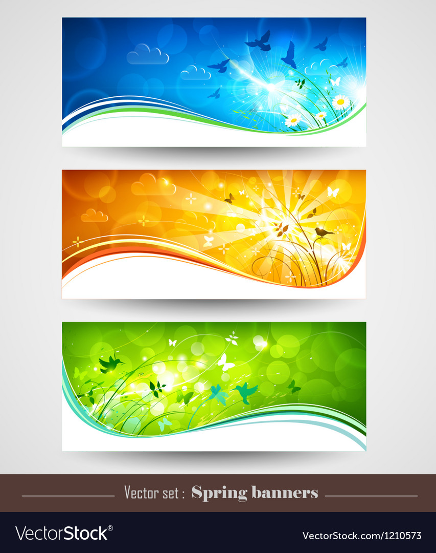 Spring banners Royalty Free Vector Image - VectorStock