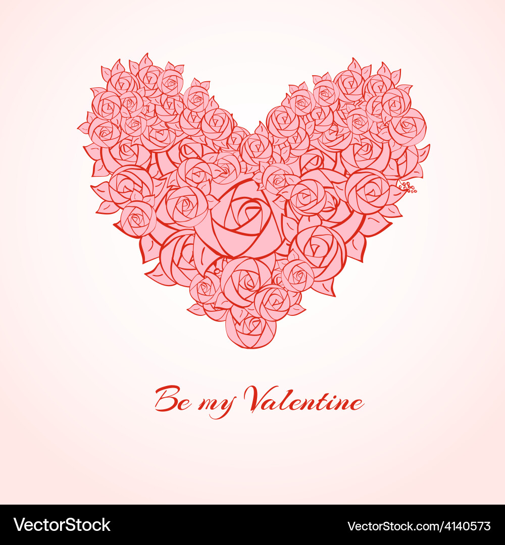 Valentines day card on pink background Royalty Free Vector