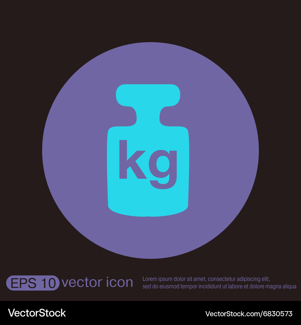 Weight icon symbol denoting a measure of Vector Image