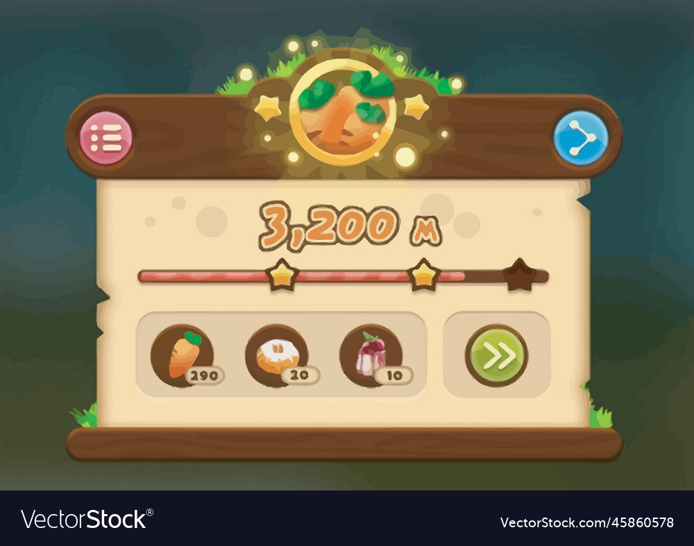 Complete Set Of Level Button Game Ui Pop Up Icon Vector Image