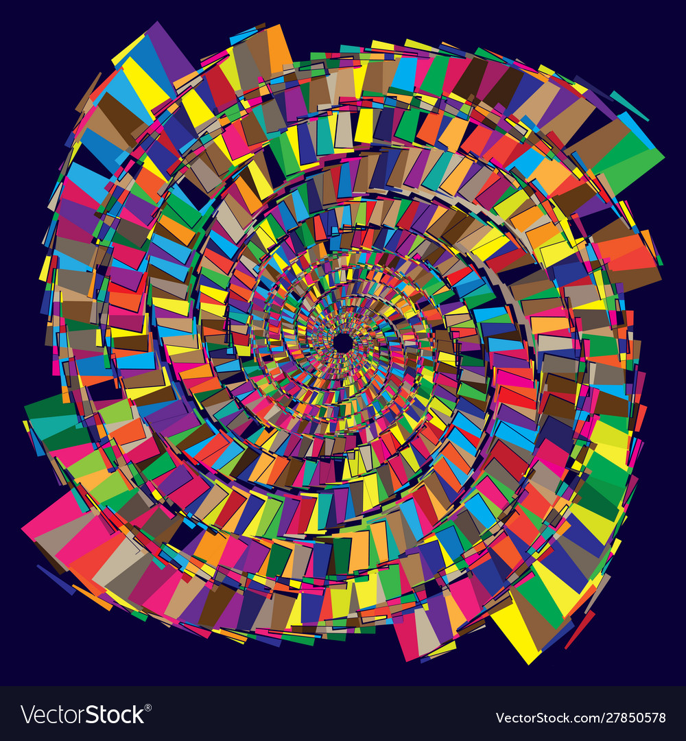 Dotted halftone spiral color pattern or texture Vector Image