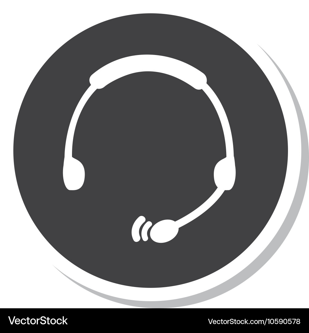 Headphone call center equipment Royalty Free Vector Image