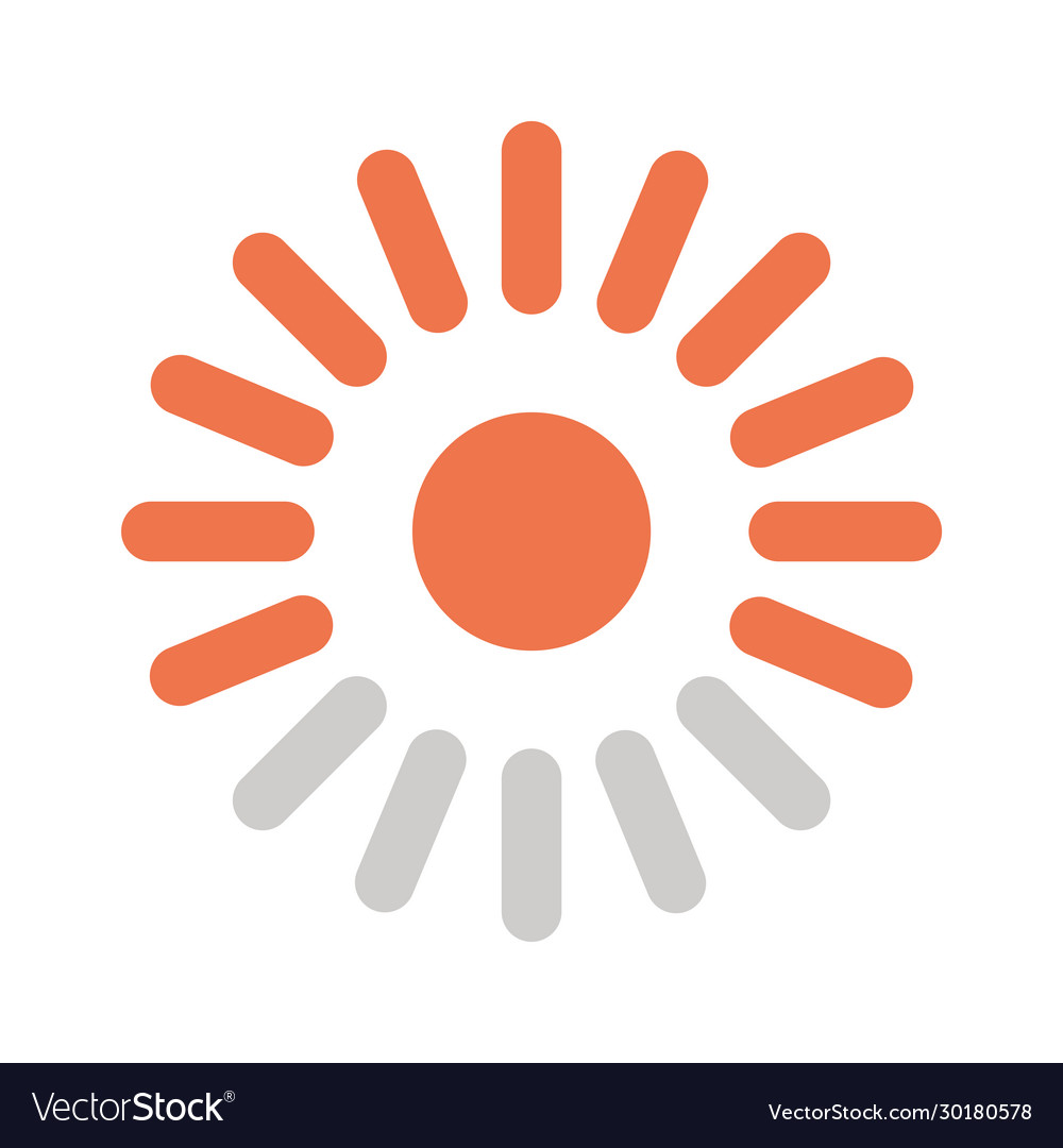 Lines loading circle flat style icon design Vector Image