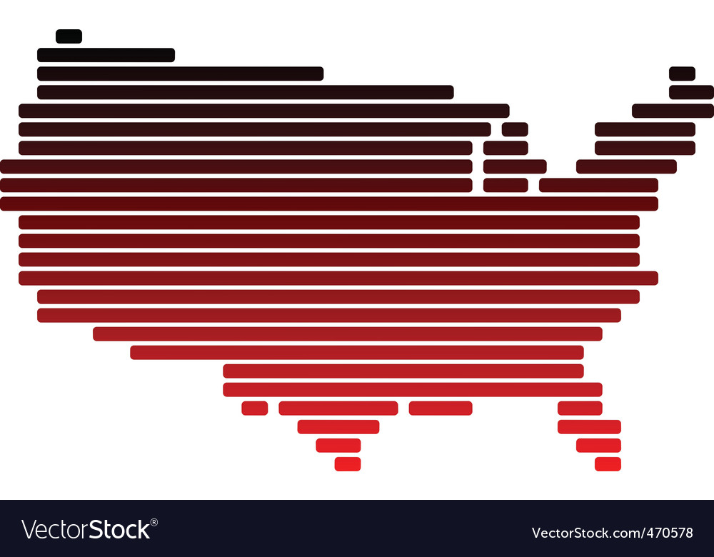 Map of usa Royalty Free Vector Image - VectorStock
