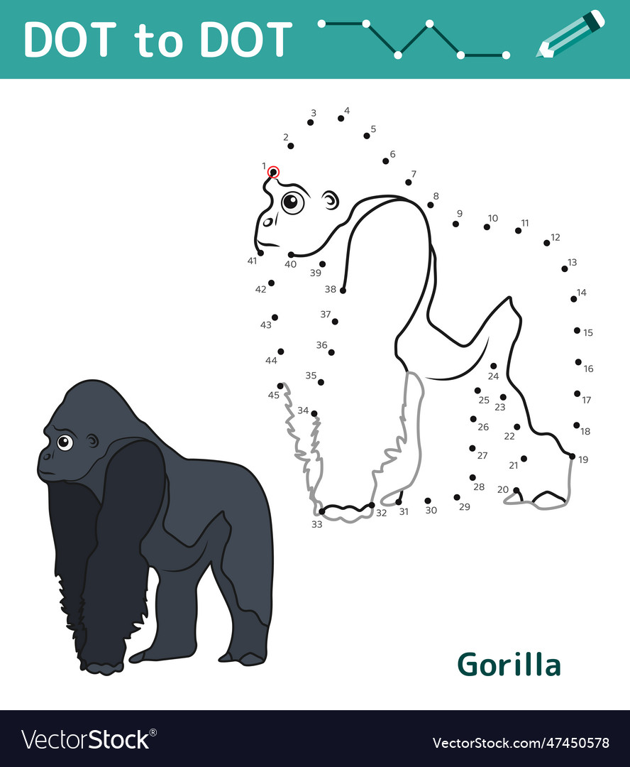 Numbers game dot to dot math game for kids Vector Image