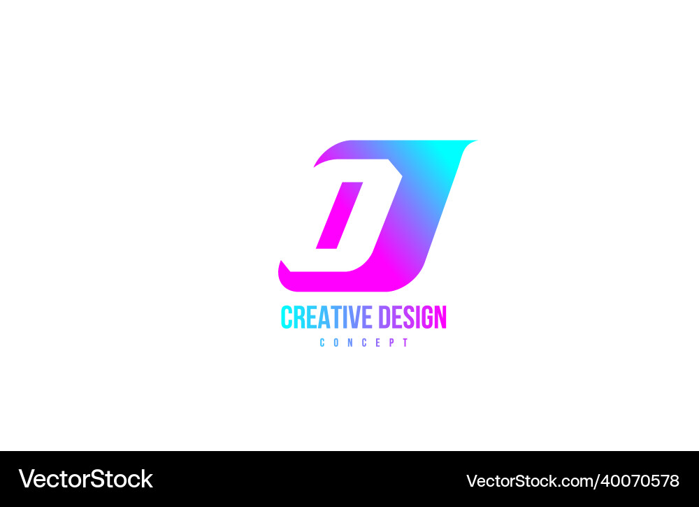Pink o alphabet letter logo icon design Royalty Free Vector