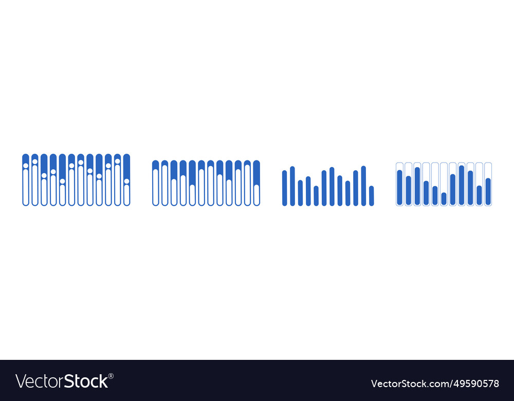 Set of charts column graphs statistical data Vector Image