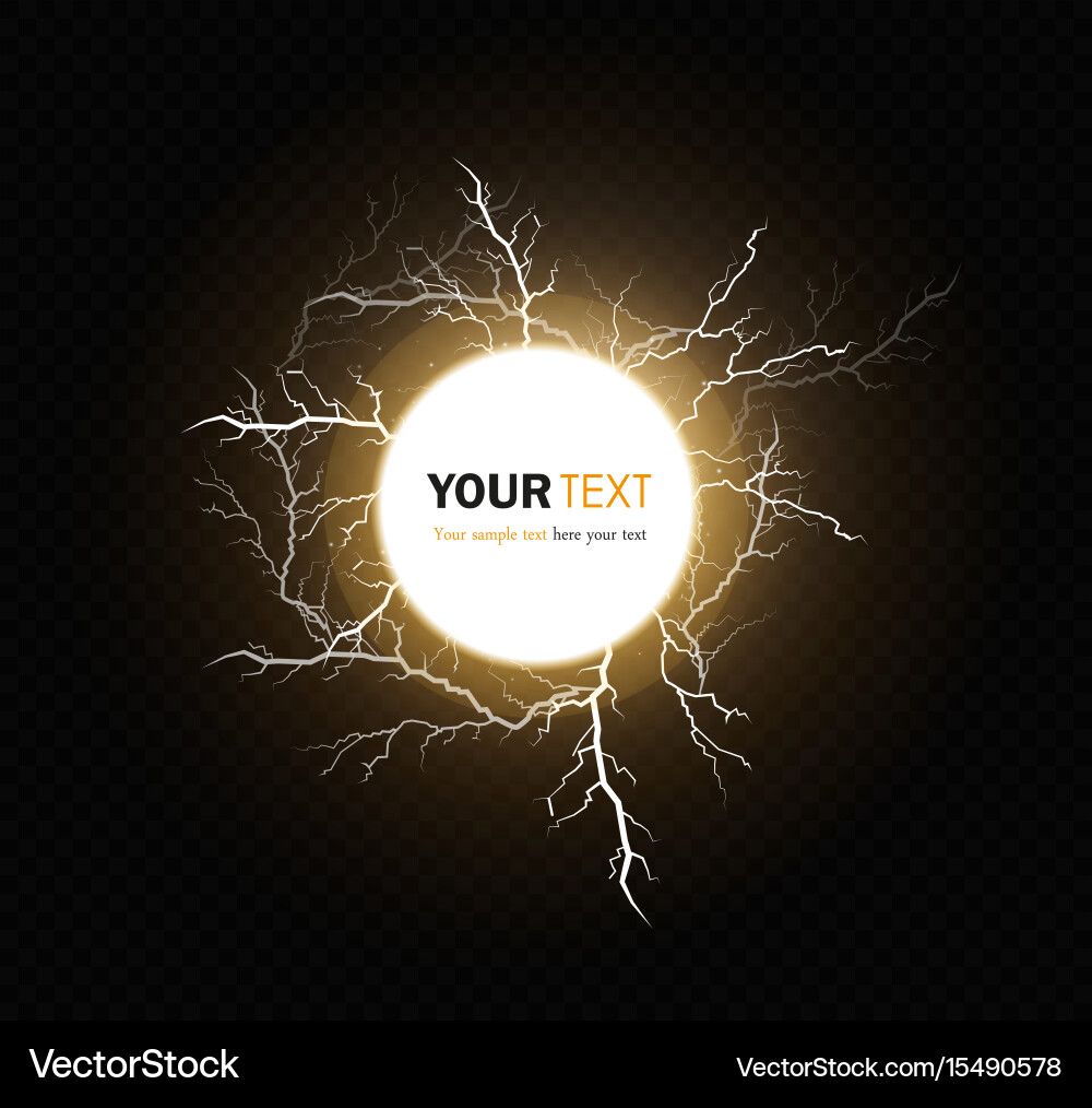 Set of lightnings magic and bright lighting Vector Image
