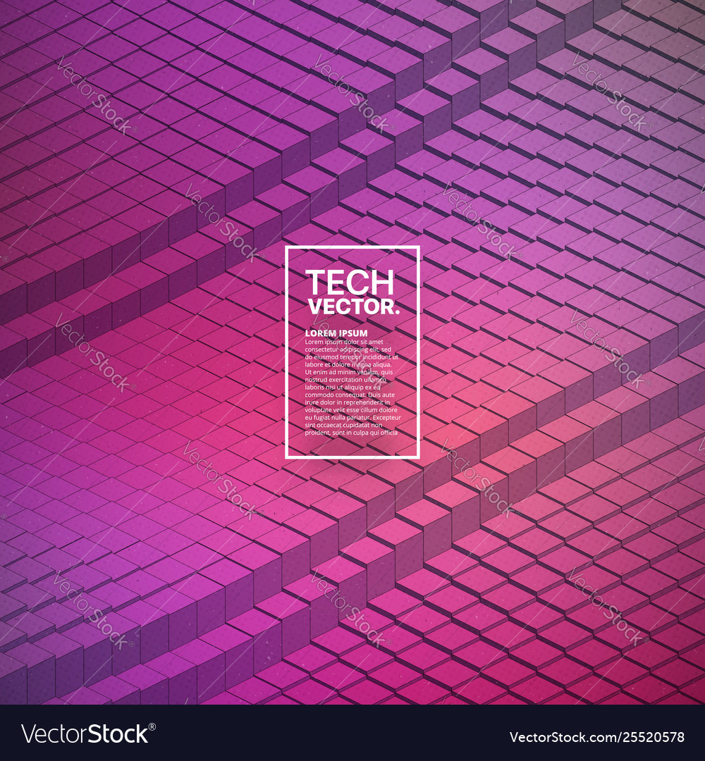 Technology 3d waveform abstract background Vector Image