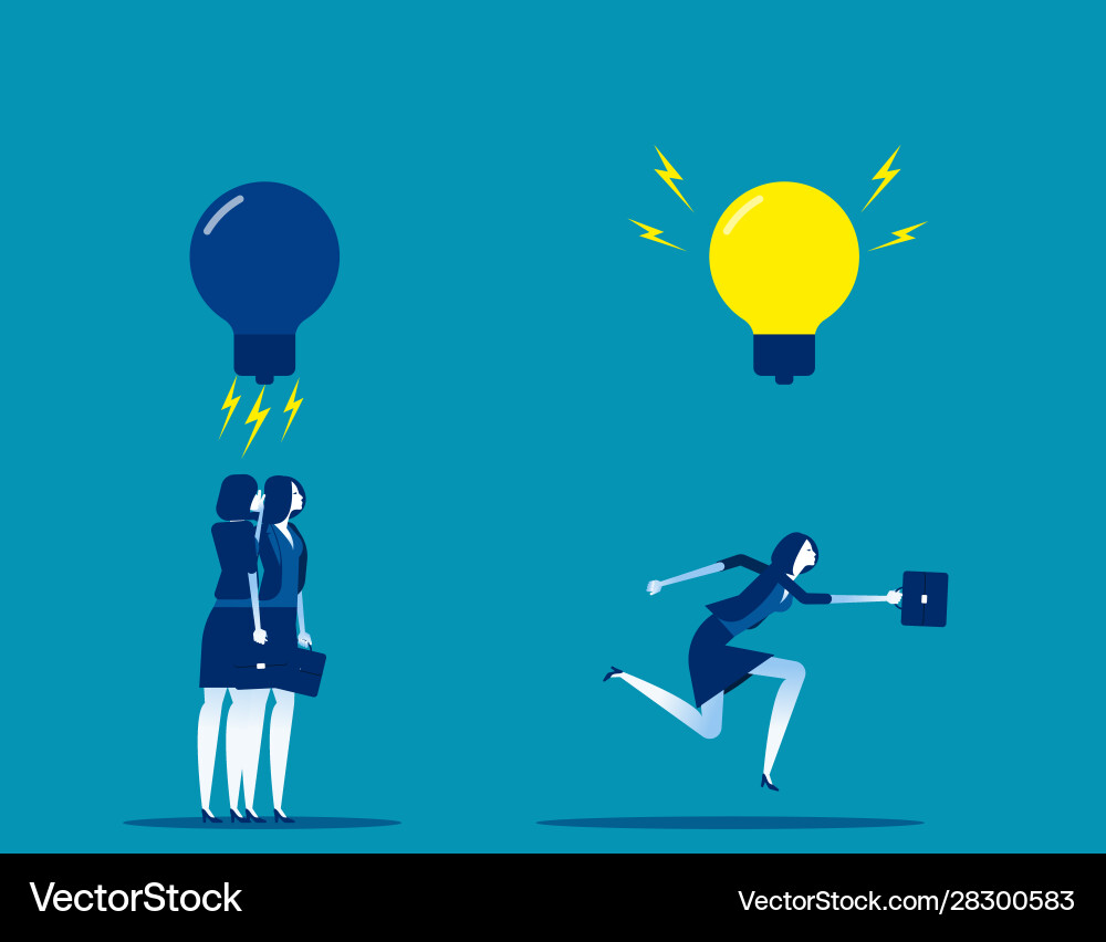 Business and new idea concept Royalty Free Vector Image