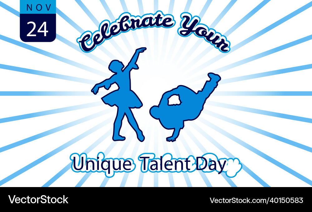 Celebrate your unique talent day background Vector Image