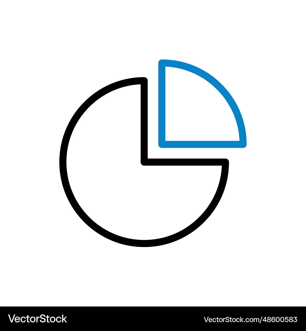 Chart icon duocolor blue black business symbol Vector Image