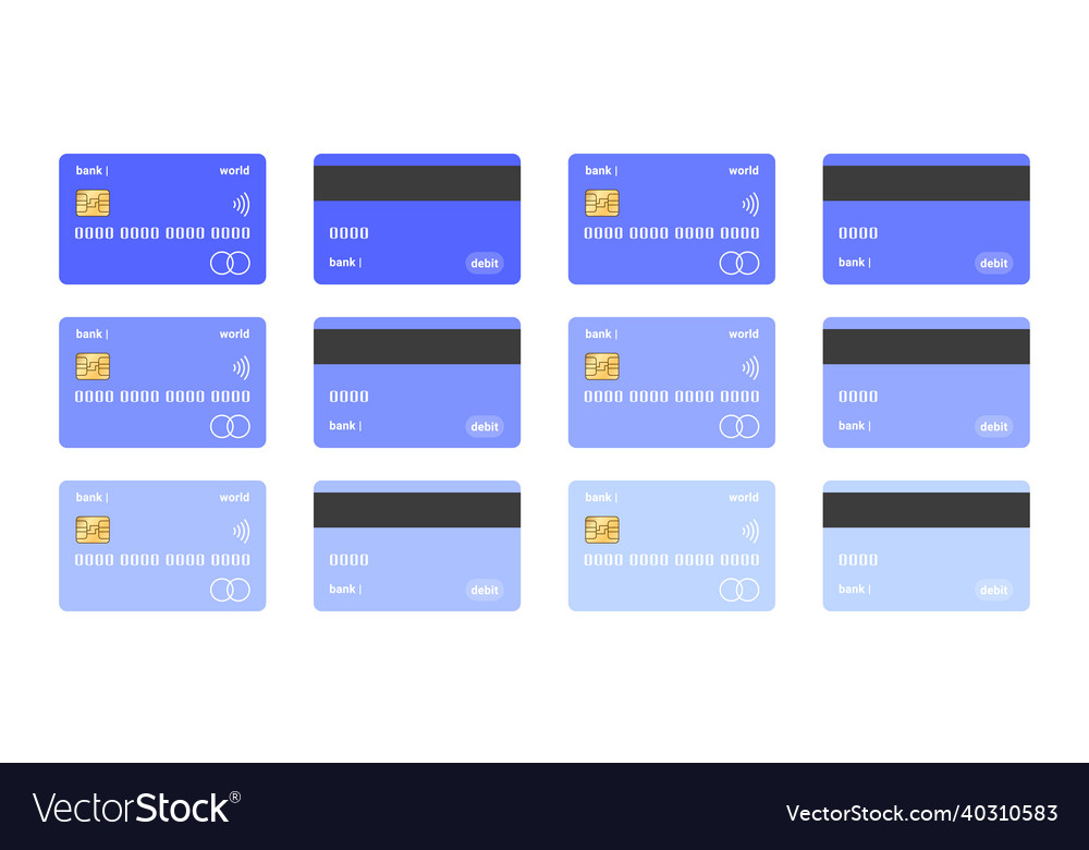 Credit cards template bank card concept Royalty Free Vector