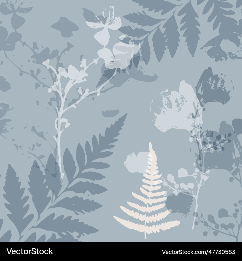 Delicate pattern wild flowers botanical Royalty Free Vector