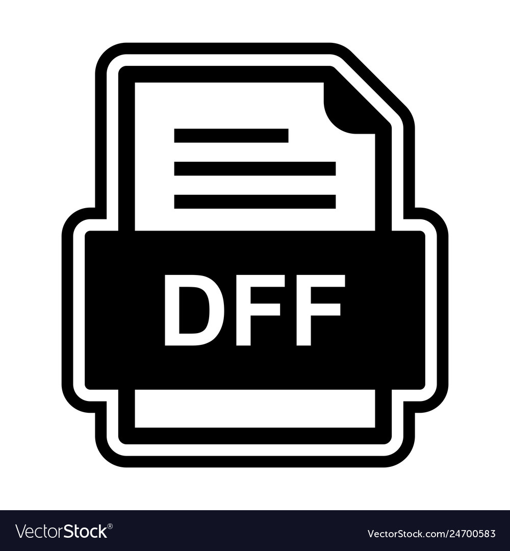 Dff file document icon Royalty Free Vector Image