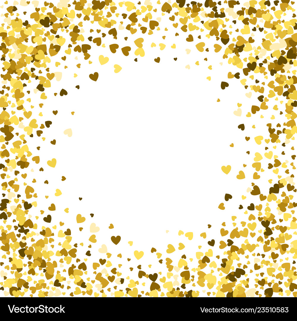 Frame or border of random scatter hearts Vector Image