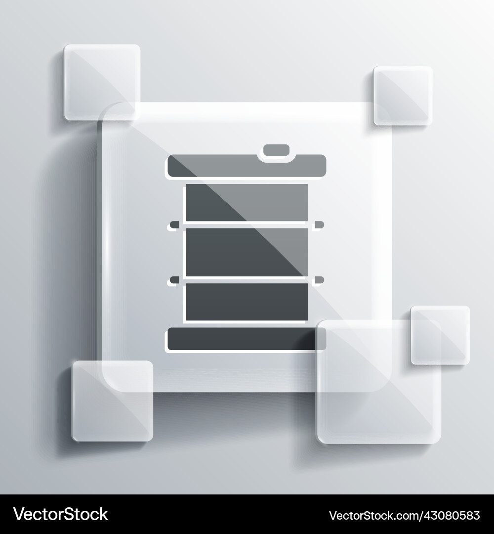 Grey radioactive waste in barrel icon isolated Vector Image