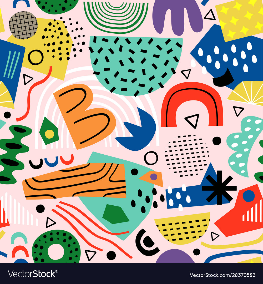 Seamless pattern with abstract elements Royalty Free Vector