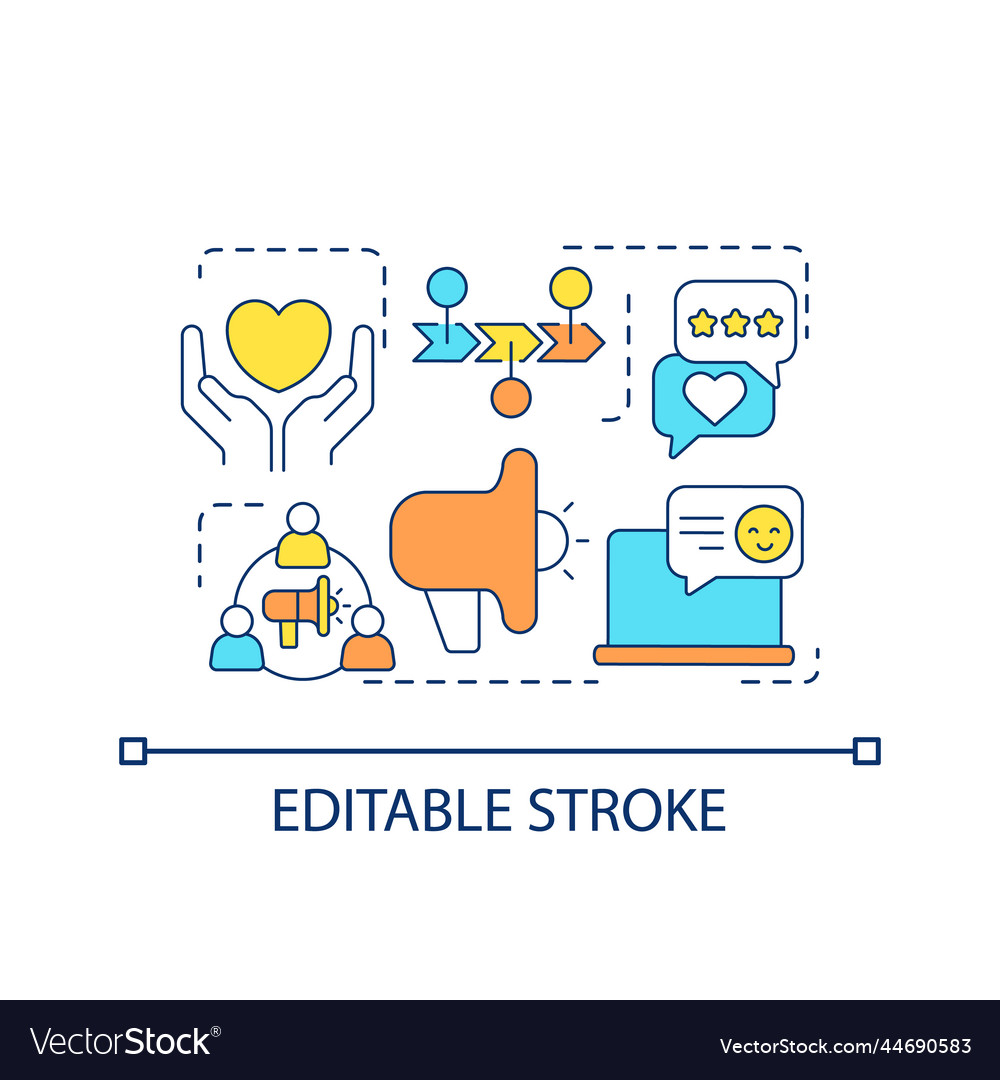 Social media involvement concept icon Royalty Free Vector Social media involvement concept icon Royalty Free Vector