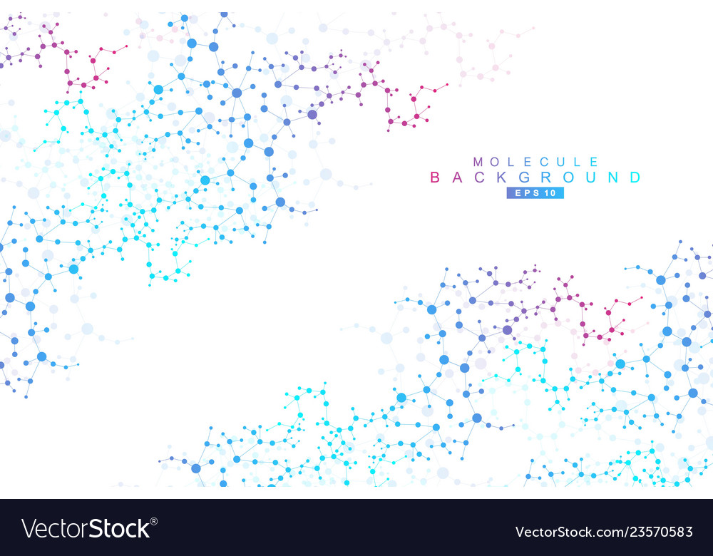 Structure molecule and communication dna atom Vector Image