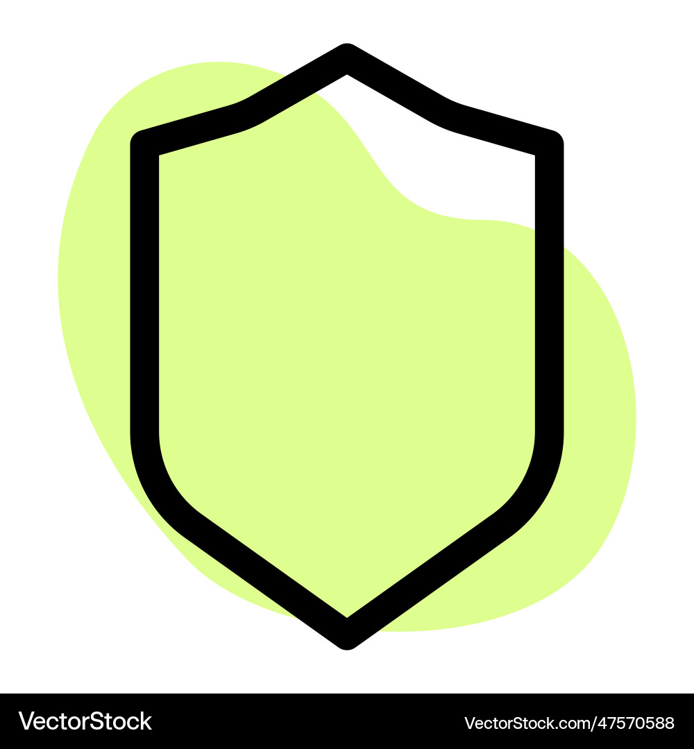 A symbol of shield for protection Royalty Free Vector Image