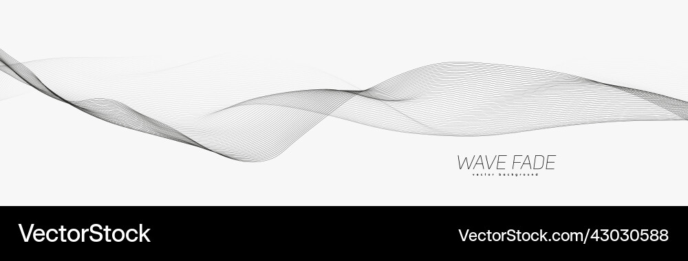 Abstract background with faded line waves warped Vector Image