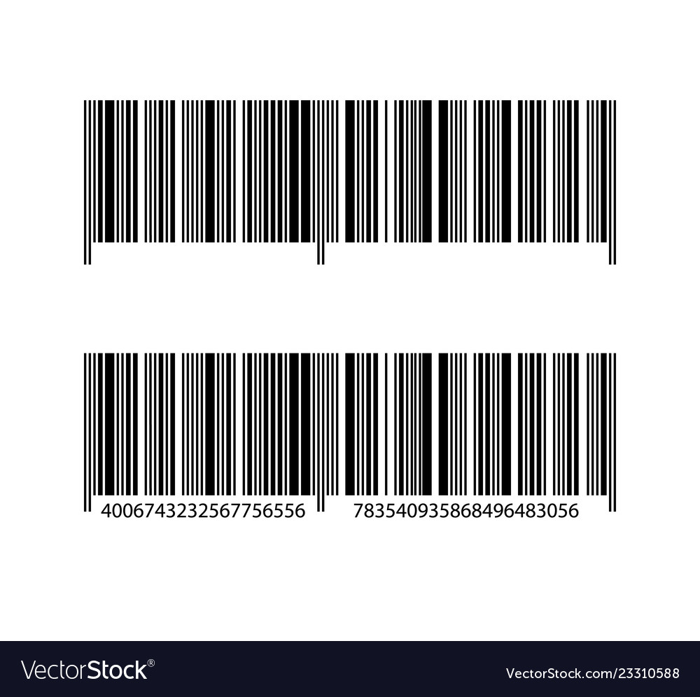Bar code on isolated white background Royalty Free Vector