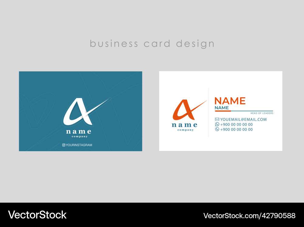 Business card with logo Royalty Free Vector Image