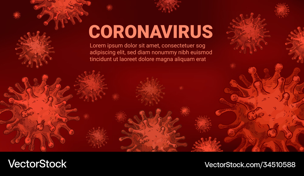 Covid19-19 background coronavirus infection germs Vector Image