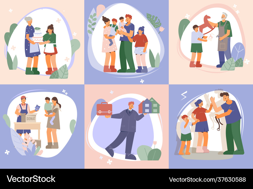 Family members design concept Royalty Free Vector Image